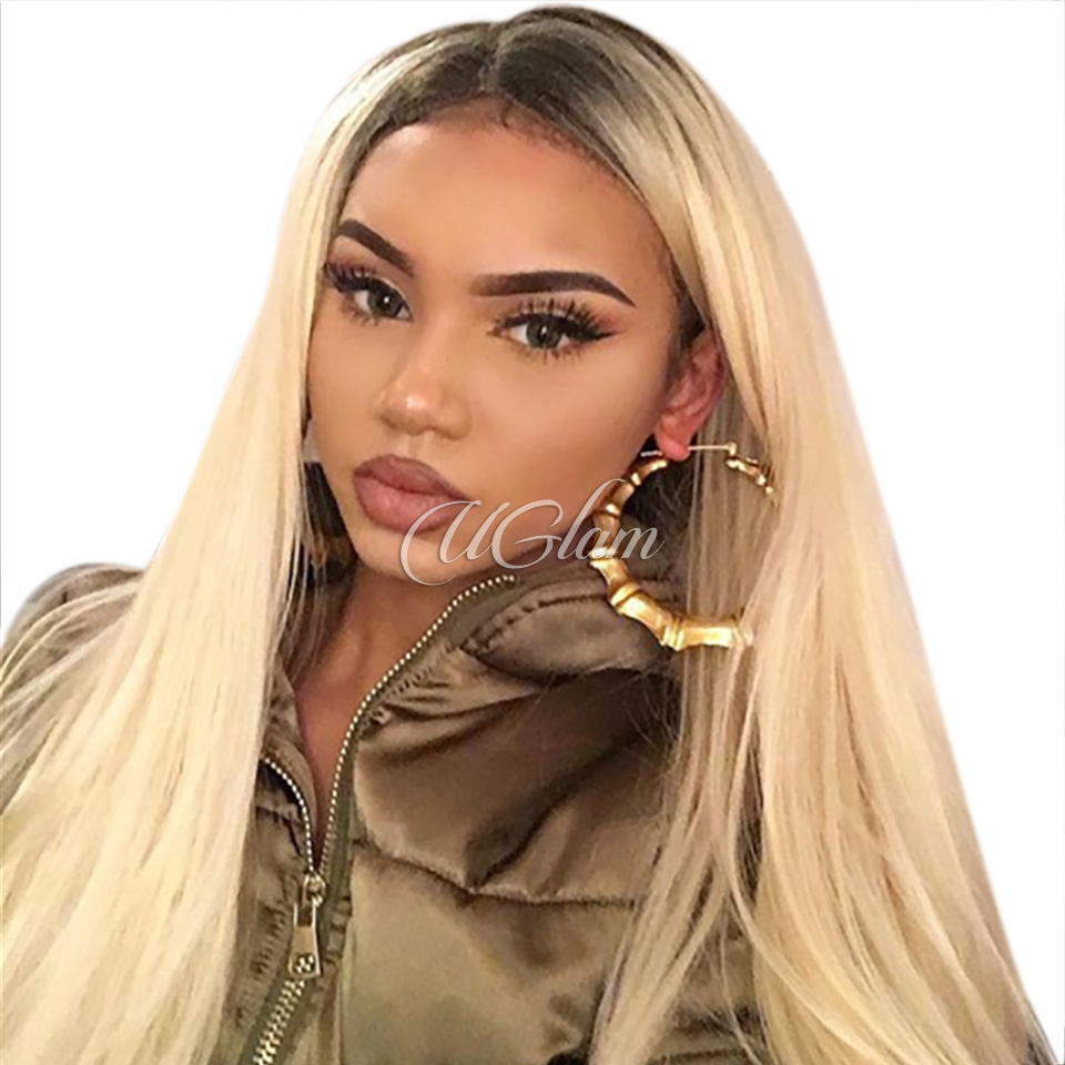 613 Wig | Straight Grey Wig | Machine Wig | Ombre Wig- Uglam